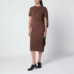 Loewe Dark Viscose Blend Dress - Brown
