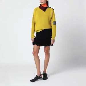 Loewe Olive Wool Sweater With Zip Detail - Green
