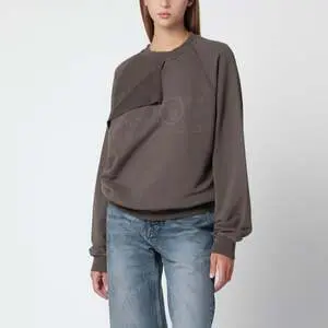 MAISON MARGIELA Gray Trompe L'oeil Cotton Sweatshirt - Grey