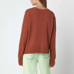 SANDERLAK Rust Crew-neck Wool Sweater