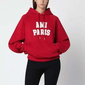 AMI Paris Hooded Sweatshirt With Logo Embroidery