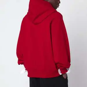 AMI Paris Cotton Hooded Sweatshirt - Red