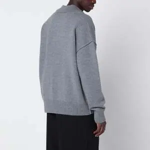 AMI Paris De Coeur Wool Polo Sweater