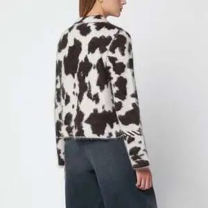 Guest In Residence Cashmere Zip-up Jacket With Cow Print - Multicolor