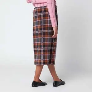 Guest In Residence Check-patterned Wrap Midi Skirt - Multicolor