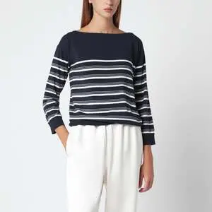 Max Mara And White Striped Sweater - Blue