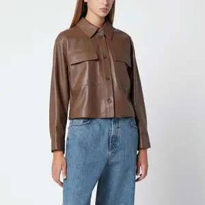 Max Mara Nappa Leather Jacket - Brown