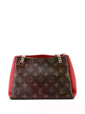 LOUIS VUITTON Surene Handbag Monogram Canvas With Leather Bb Shoulder Bag - Red