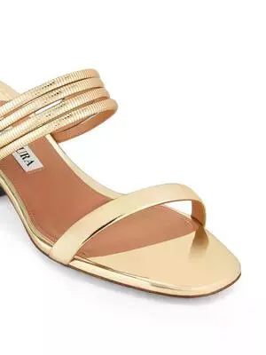 AQUAZZURA Collier Sandals 35 - Gold