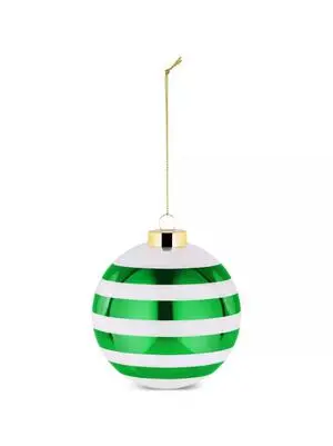 ALESSI Delight Polka-dot Striped Christmas Baubles - Green