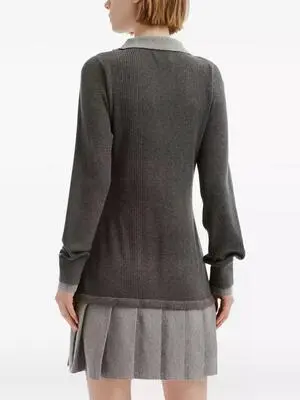 B+AB Chain-embellished Pleated Mini Dress