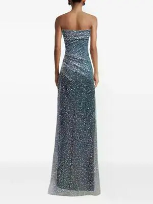 GEMY MAALOUF Strapless Embroidered Gown