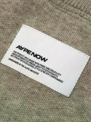AAPE BY *A BATHING APE Aapenow Logo-print Half-zip Sweater - Grey
