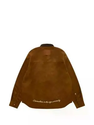 AAPE BY *A BATHING APE College Contrast-collar Logo-patch Shirt