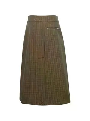 3.1 Phillip Lim Check-pattern Zip-detail Midi Skirt