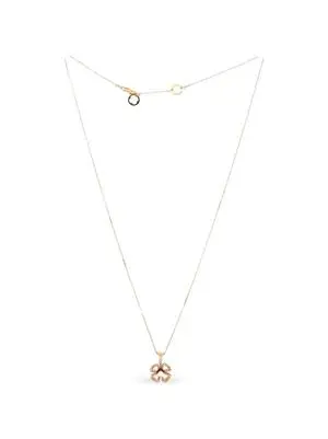 BVLGARI Fiorever Pendant 18k Rose Gold With Diamonds Necklace - Pink