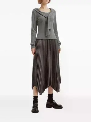 TOUT A COUP Striped Tie-detail Top