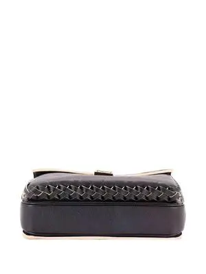 LOUIS VUITTON Braided Handle Pochette Metis Monogram Empreinte Leather Crossbody Bag - Black