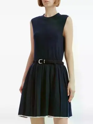 B+AB Belted Pleated Mini Dress