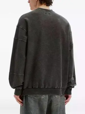 Izzue Logo-embroidered Acid-wash Sweater