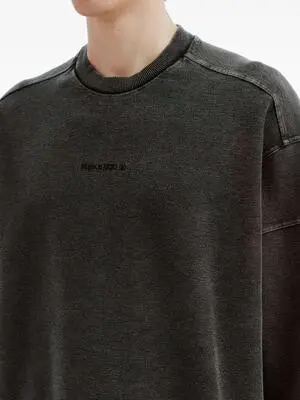 Izzue Logo-embroidered Acid-wash Sweater