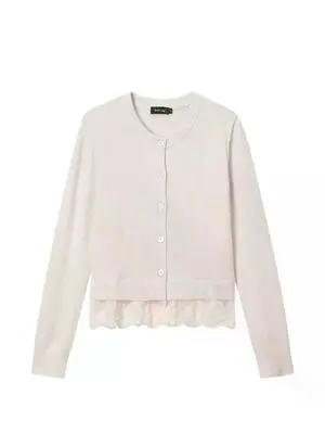 TOUT A COUP Lace-trim Cardigan - White