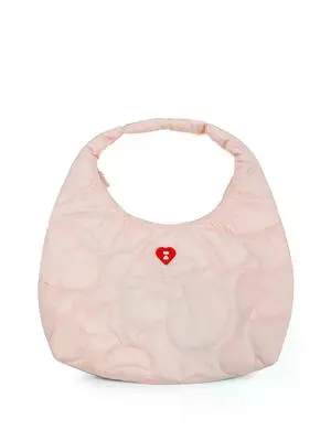 AAPE BY *A BATHING APE Mini Quilted Heart-patch Tote Bag - Pink