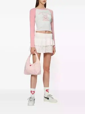 AAPE BY *A BATHING APE Mini Quilted Heart-patch Tote Bag - Pink