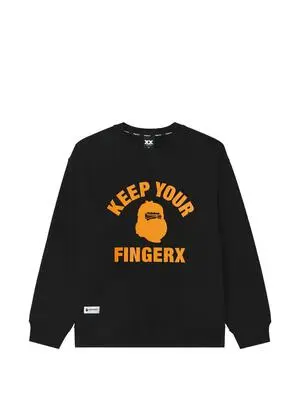 FINGERCROXX Graphic-print Cotton Sweatshirt - Black