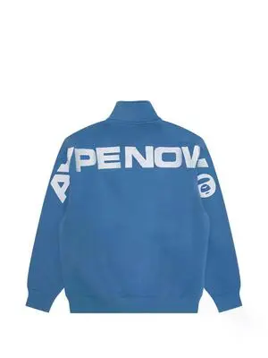 AAPE BY *A BATHING APE Logo-embroidered Half-zip Sweater