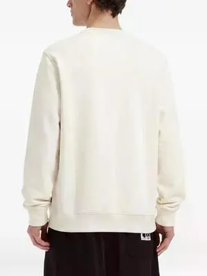 FINGERCROXX Graphic-print Cotton Sweatshirt - Neutrals