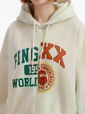 FINGERCROXX Graphic-print Asymmetric Hoodie