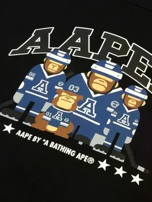 AAPE BY *A BATHING APE Aaper Graphic-print Snap-button Hoodie