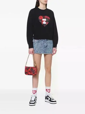 AAPE BY *A BATHING APE Camo Heart-print Sweater