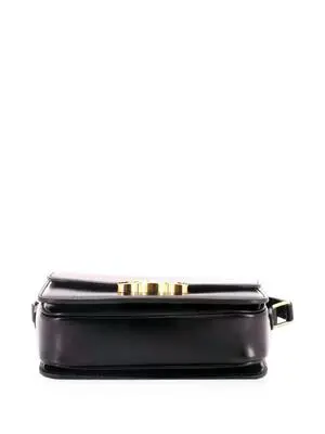 Celine Triomphe Shoulder Bag Smooth Calfskin Teen Crossbody Bag - Black