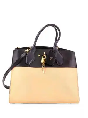 LOUIS VUITTON City Steamer Handbag Leather Mm Tote Bag - Multicolour