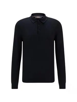 BOSS Long-sleeve Knitted Polo Shirt