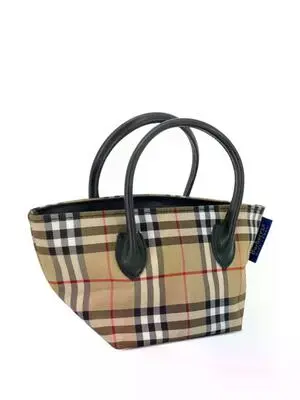 Burberry 20th Century House Check Canvas Handbag