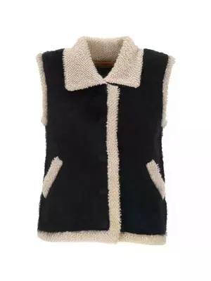 Guest In Residence Contrast-trim Cashmere Gilet - Black