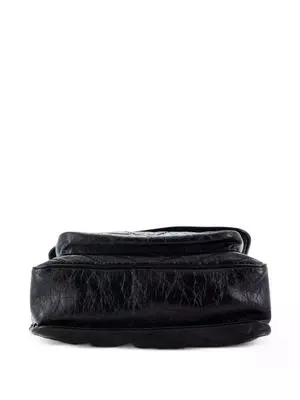 Saint Laurent Niki Chain Flap Bag Matelasse Chevron Leather Medium Shoulder Bag - Black