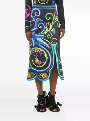Moschino Scalloped-hem Midi Skirt
