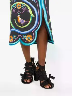 Moschino Scalloped-hem Midi Skirt