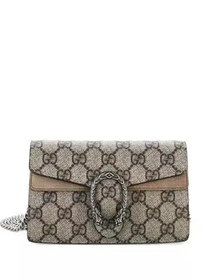 Gucci Dionysus Bag Gg Coated Canvas Super Mini Crossbody Bag - Brown