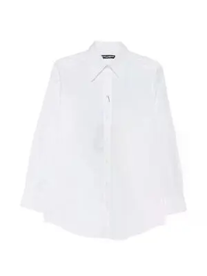Dolce & Gabbana Pointed-collar Long-sleeve Shirt - White