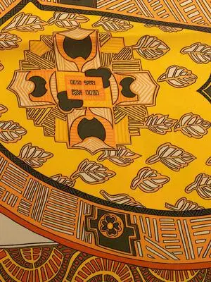 Hermès 20th Century Art Des Steppes Silk Scarf Scarves - Brown