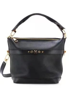 LOUIS VUITTON Cruiser Handbag Leather Pm Bucket Bag - Black