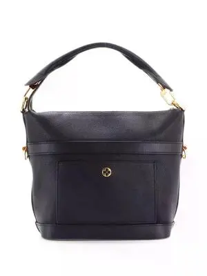 LOUIS VUITTON Cruiser Handbag Leather Pm Bucket Bag - Black