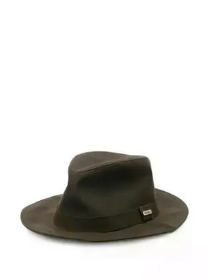 Barbour Bushman Waxed Tartan-trim Hat - Brown