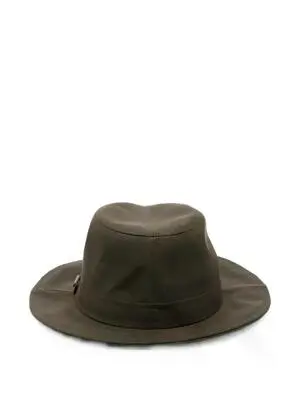 Barbour Bushman Waxed Tartan-trim Hat - Brown