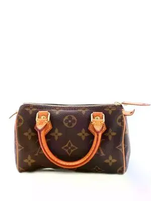 LOUIS VUITTON Speedy Mini Hl Handbag Monogram Canvas Satchel - Brown